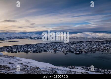 The sky above Tromsø. Norway Stock Photo - Alamy
