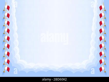 Horizontal frame and border with Malta flag, template elements for your ...