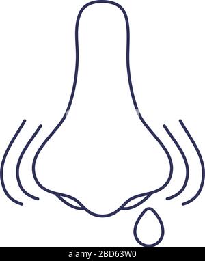nasal mucus, line style icon vector illustration design Stock Vector ...