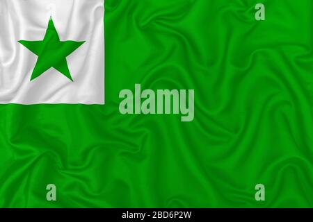 Flag of the Esperanto international auxiliary language Stock Photo - Alamy