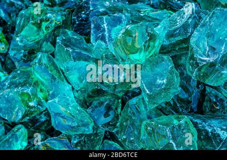 Glass decorative stones, chipped glass for garden decor, landscape ...