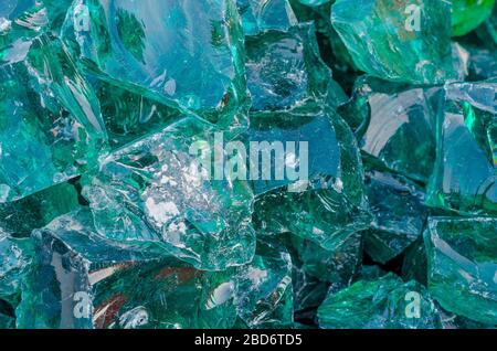 Decorative glass stones, chipped glass. Shiny stones background Stock ...
