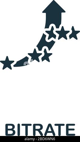 Bitrate icon. Line simple Streaming icon for templates, web design and ...