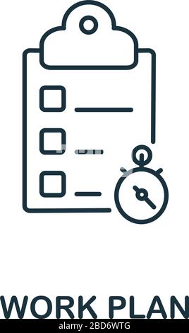 Work productivity line icons collection. Time management, Job ...