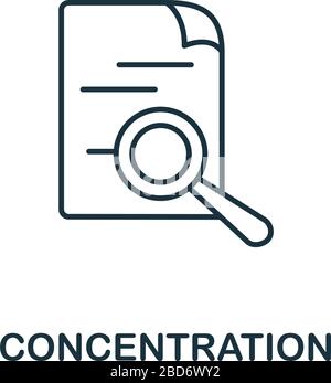 Concentration icon. Line style symbol from productivity icon collection ...
