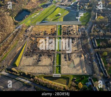Dinslaken site of the former Lohberg colliery, the double trestle ...