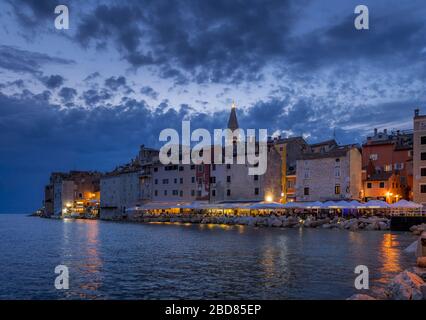 Mediterranean city at night, Rovinj, Istria, Croatia Stock Photo - Alamy
