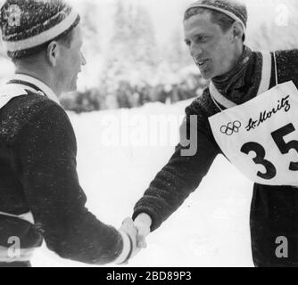 Birger Ruud and Petter Hugsted 1948 Stock Photo - Alamy