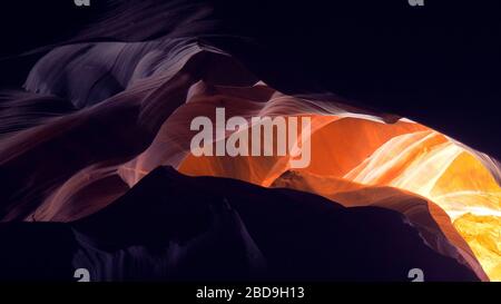 Amazing sandstone structures in the Upper Antelope Canyon Stock Photo ...