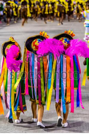 Samba Schools Parade, Carnival, Rio de Janeiro, Brazil. Vibrant Stock ...