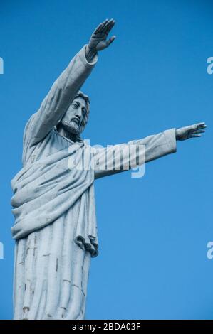 The Jesus Blessing statue at Buntu Burake site in Makale, Tana Toraja ...