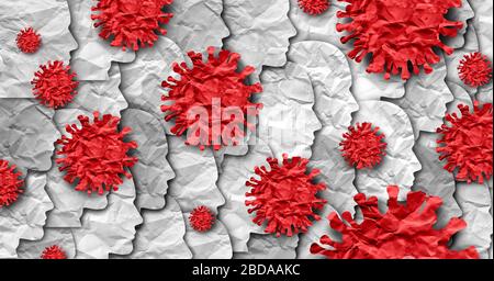 Dangerous corona virus. Pandemic risk concept. 3D illustration Stock ...