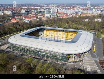The Rudolf Harbig Stadium is the venue of the Dynamo Dresden football ...