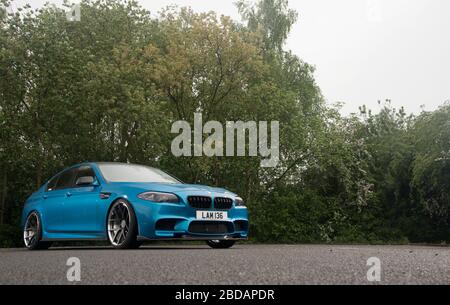 2015 F10 BMW 520d 5 Series, modified large saloon Stock Photo - Alamy
