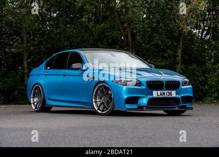 2015 F10 BMW 520d 5 Series, modified large saloon Stock Photo - Alamy