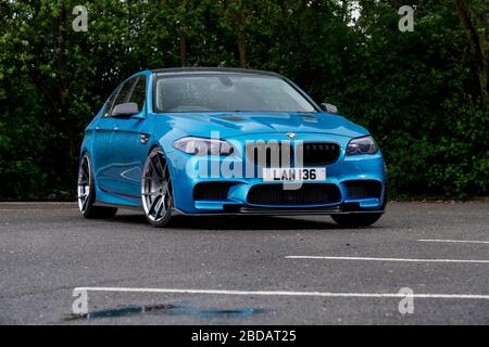 2015 F10 BMW 520d 5 Series, modified large saloon Stock Photo - Alamy