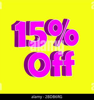 15 Percent Pink Sign Stock Photo - Alamy