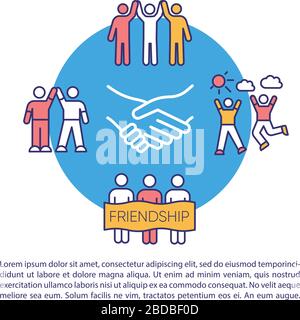Friends relationship brochure template. Friendship core values. Flyer ...
