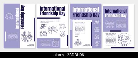 Friends relationship brochure template. Friendship core values. Flyer ...
