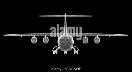 Commercial Airliner, Jet,body structure, wire model Stock Photo - Alamy