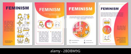 Gender equality brochure template. Right for education and workplace ...