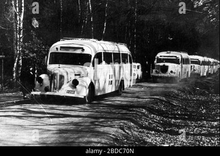 Swedish Red Cross Bus during World War II Stock Photo - Alamy