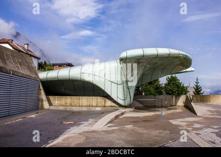 The exterior of the Hungerburg Funicular Station, Tirol, Austria Stock ...