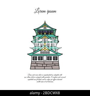 Osaka Castle Japan Landmark Stock Vector Image & Art - Alamy