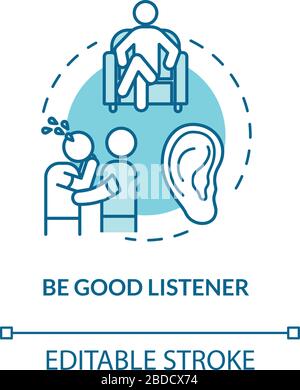 Good listener concept icon Stock Vector Image & Art - Alamy