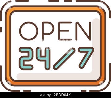 Open day RGB color icon Stock Vector Image & Art - Alamy