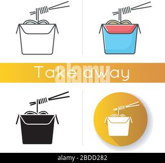 Korean cuisine icons set. Outline set of korean cuisine vector icons ...