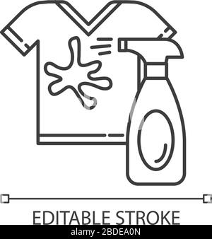 Stain removal thin line icon, laundry and dirt, t-shirt sign, vector ...