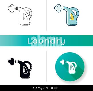 Washing machine manual icon set. Signs and symbols for washing machine ...