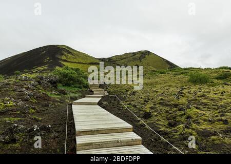 Grabrok Crater in the western region of Iceland Stock Photo - Alamy