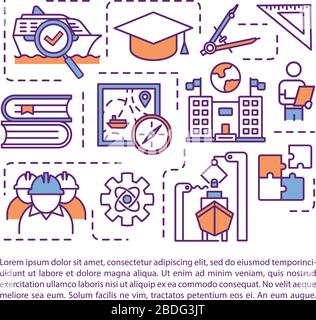 Marine engineering brochure template. Maritime construction worker ...