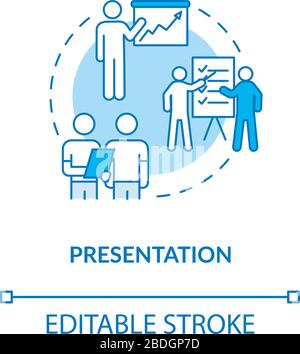 Presentation, project familiarization concept icon. Design process ...