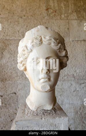 Ancient greek sculpture of the goddess Nemesis. The goddess of divine ...
