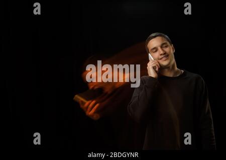 Angry outside, calm inside. The versatility of man - opened emotions ...