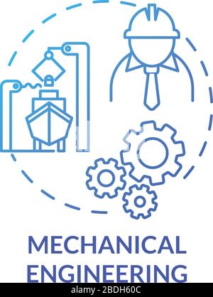 Mechanical engineering concept icon. Nautical industry worker. Ship ...