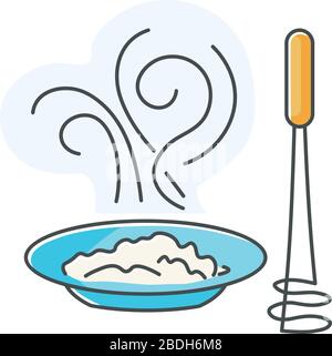 Potato puree icon. Cartoon of potato puree vector icon for web design ...