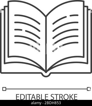 Open book pixel perfect linear icon Stock Vector Image & Art - Alamy