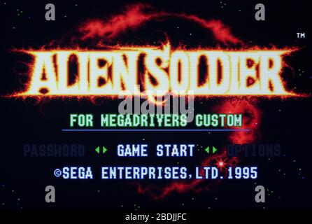 Alien Soldier - Sega Genesis Mega Drive - Editorial use only Stock ...