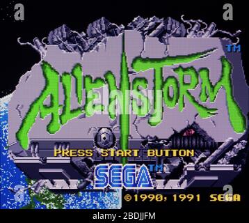 Alien Storm - Sega Genesis Mega Drive - Editorial use only Stock Photo ...
