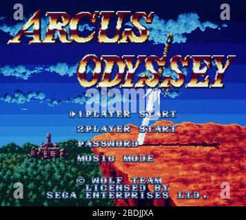 Arcus Odyssey - Sega Genesis Mega Drive - Editorial use only Stock ...