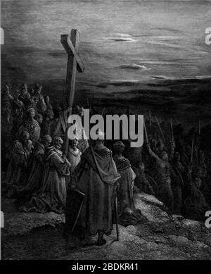 The Erection Of The Cross by Gustave Dore Stock Photo - Alamy