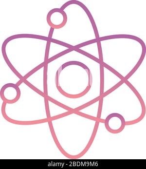 Isolated atom gradient style icon vector design Stock Vector Image ...