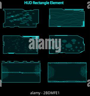 Set of hud rectangle elements,Futuristic Sci Fi Modern User Interface Set.hud rectangle elements ...