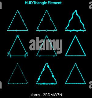 Set of hud triangle elements,Futuristic Sci Fi Modern User Interface ...