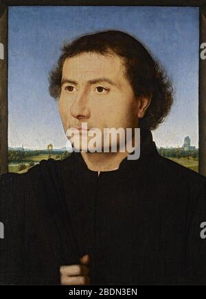 Hans Memling - Portret van een man Stock Photo - Alamy