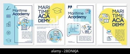 Maritime academy brochure template. Nautical engineering education ...